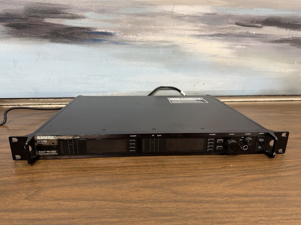 Shure AXT400 Axient Wireless Dual Receiver 470-698 MHz Works Great | eBay