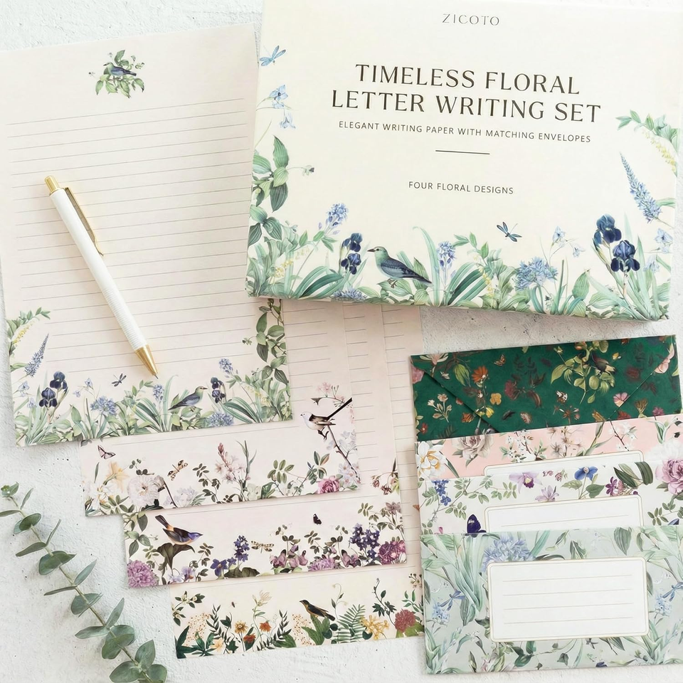 Beautiful Stationery Set with Envelopes - Premium-Quality, No-Bleed ...