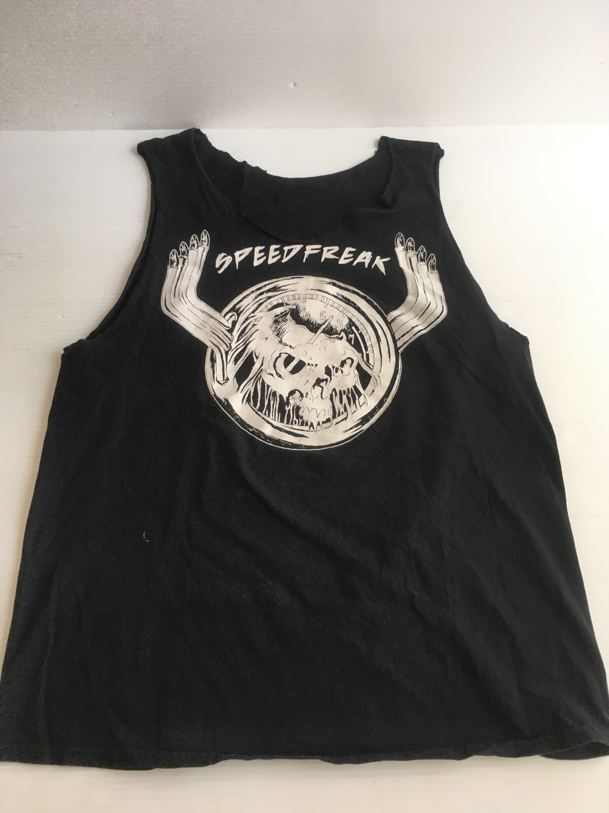 Speed freak cut off t-shirt black Going to Hell fast … - Gem