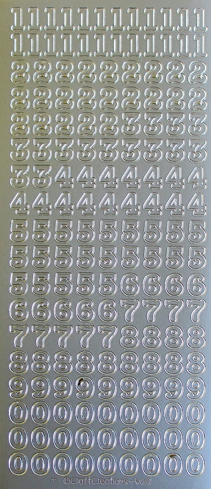 10mm (1cm) NUMBERS Type 2 PEEL OFF STICKERS 0 - 9 Number Cardmaking | eBay