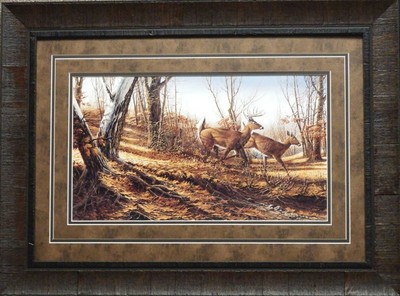Terry Redlin Autumn Run Deer Buck Encore Art Print-Framed | eBay