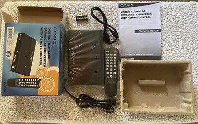 Craig CVD506 Digital to Analog Broadcast Converter w/remote New In ...