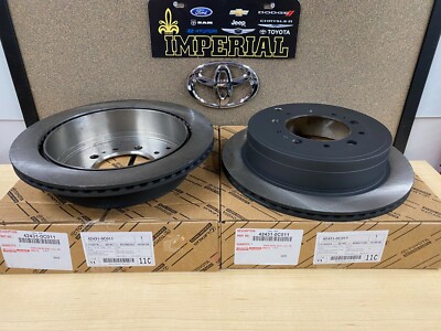 2007-2021 TOYOTA TUNDRA GENUINE OEM REAR BRAKE ROTORS 424310C011 X 2 | eBay