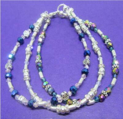 CRYSTAL TRIO BEAD BRACELET JEWELLERY MAKING KIT FULL PHOTO INSTRUCTIONS ...