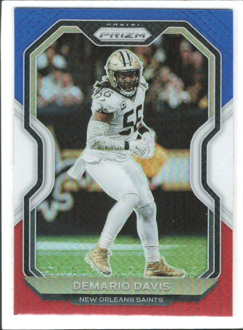 2020 Panini Prizm Demario Davis RED WHITE BLUE PRIZM #249 New Orleans ...