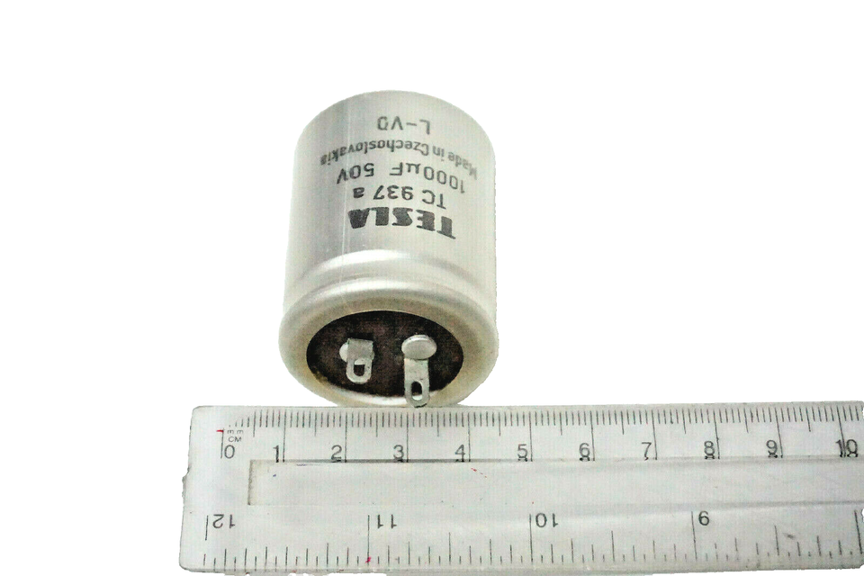 1000uF 50V Aluminum Oxide Electrolytic CAPACITOR TESLA TC 937a - NOS ...