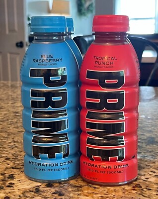 PRIME Hydration Drink 4pk: Fruit Punch/ Blue Raspberry 16.9oz. Logan ...