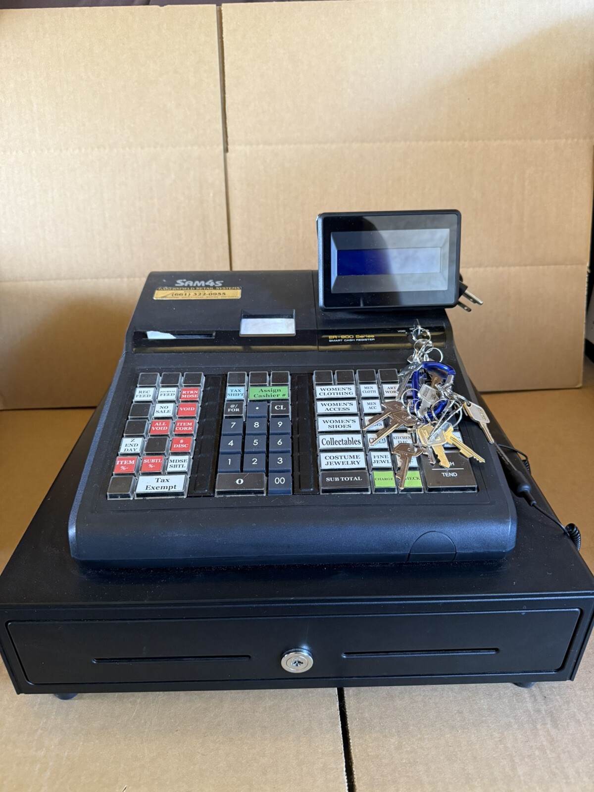 SAM4S ER-945 Cash Register ER-900 Series W/ ALL KEYS & DRAWER TESTED ...