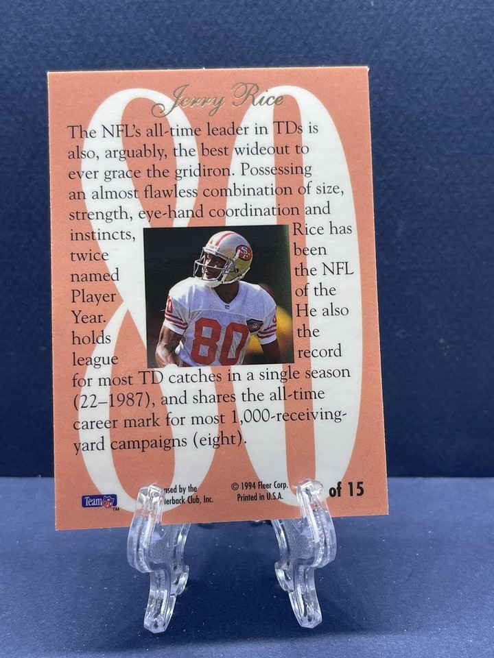 1994 Ultra Jerry Rice Flair Hot Numbers San Francisco 49ers | eBay