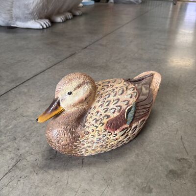 Female Mallard Duck Sitting Life Size Resin Statue Decoy Bird Display ...