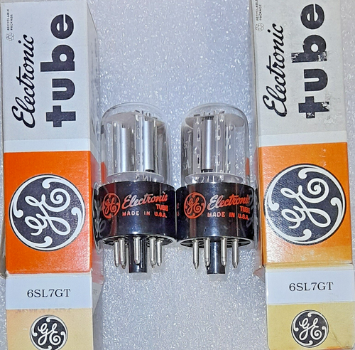 Pair 6SL7GT GE Vacuum Tubes, TV-7D Tested - will combine shipping | eBay