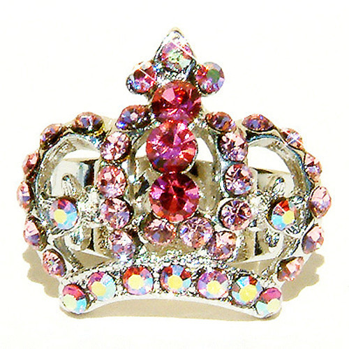 ~Pink Crown made with Swarovski Crystal Princess Prom Queen Royal ...