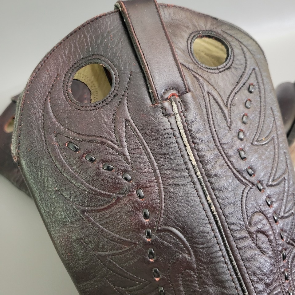 Durango Cowboy Boots Western Roper Black Cherry Pull On Mens DB585 Size ...