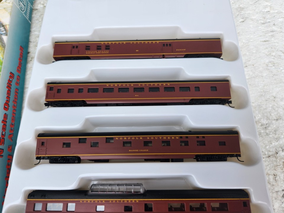 Con-Cor N Scale NS Norfolk Southern 5-Car 611 Excursion Passenger Car ...