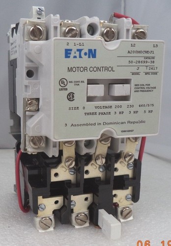 EATON CLASS A200-SERIES (NEMA=0, 18 AMP) NON-REVERSING STARTER, P/N ...