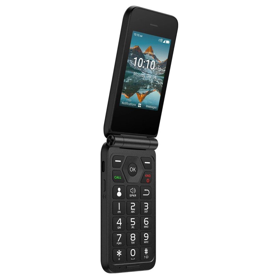 Boost Mobile Summit Flip Phone Bundle Dual 2.8" Display- 12 Months FREE ...