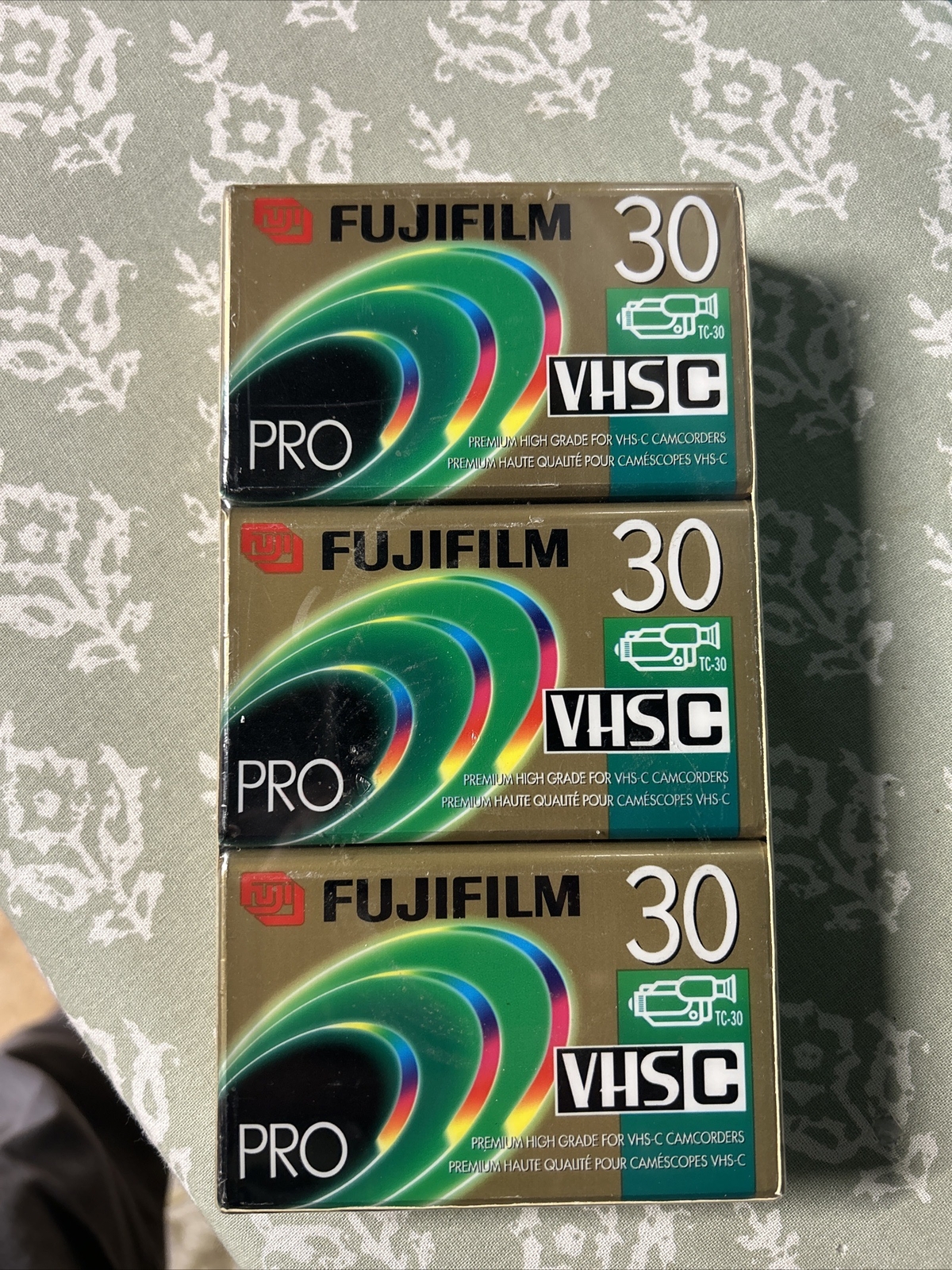 Fujifilm Pro VHS-C Camcorder Premium Video Cassette Tapes 3-PK TC-30 ...