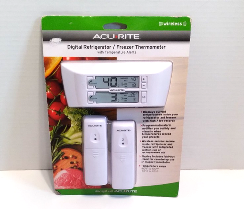 Acu-Rite - Wireless Digital Refrigerator / Freezer Thermometer with ...