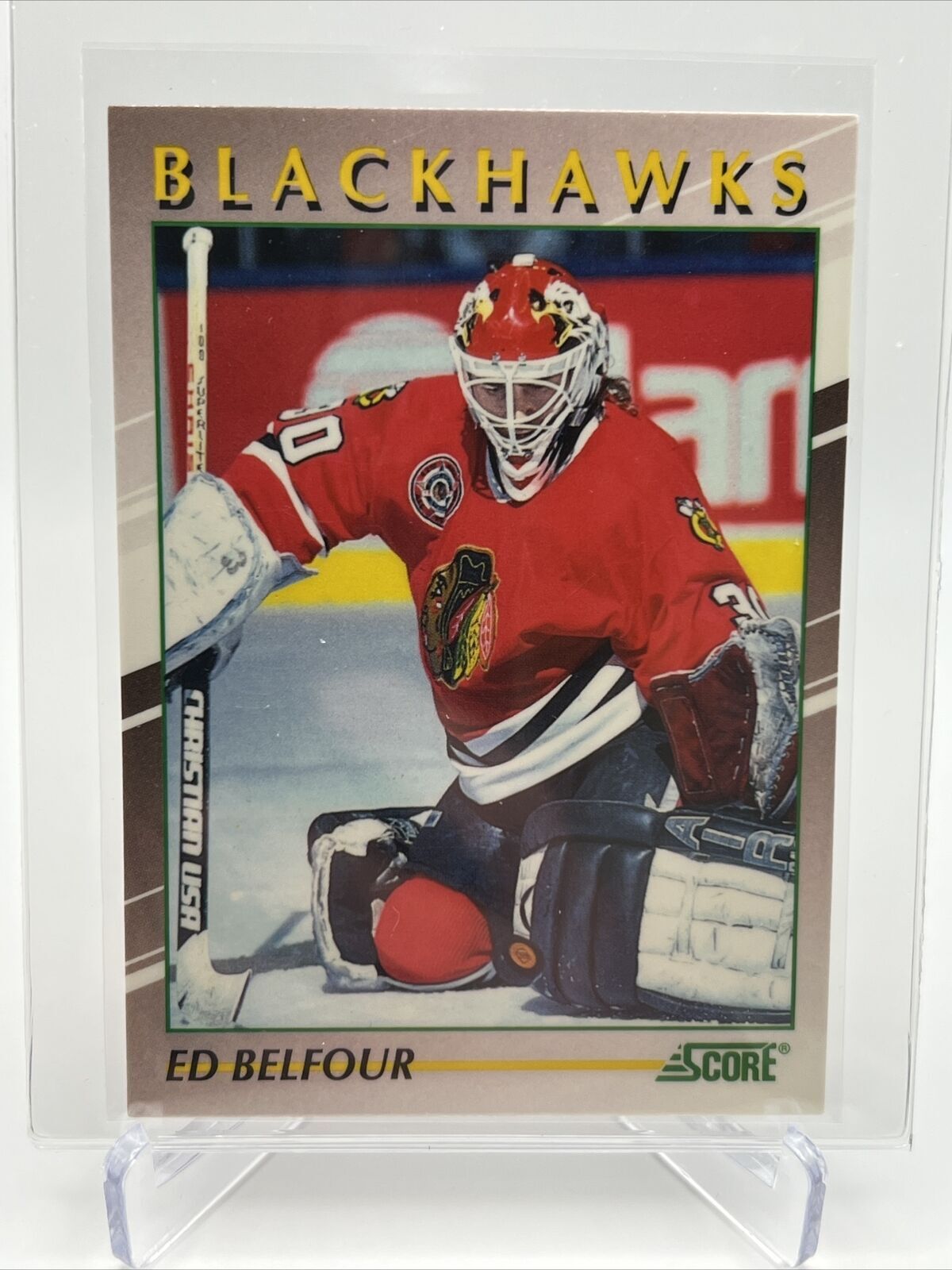 1991-92 Score Young Superstars #32 Ed Belfour Chicago Blackhawks | eBay