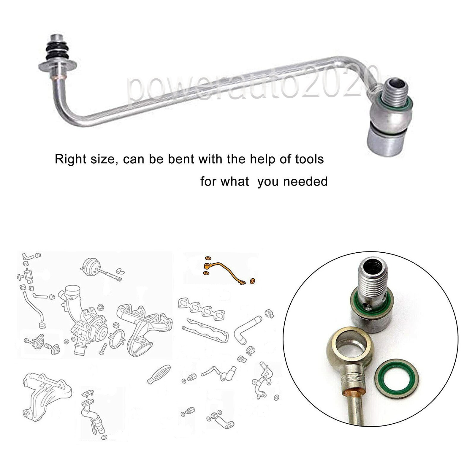 FOR VAUXHALL 1.4 PETROL TURBO OIL FEED PIPE 25198546 55592600 25200947 ...