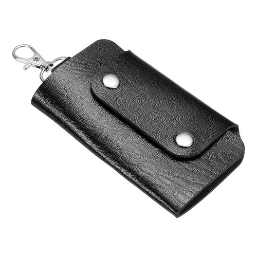 Key Case Cover, 1 Pack PU Leather 6 Keychain Holder Key Sleeve, Black ...