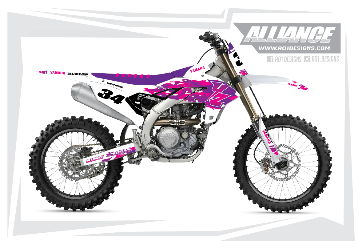 Yamaha YZ 450f 2018-2022 yz250f 19-2022 yz450fx 2019-22 Retro graphics ...