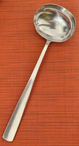 Vintage Gense FACETTE Pattern Stainless Flatware GRAVY LADLE 7-1/2 ...