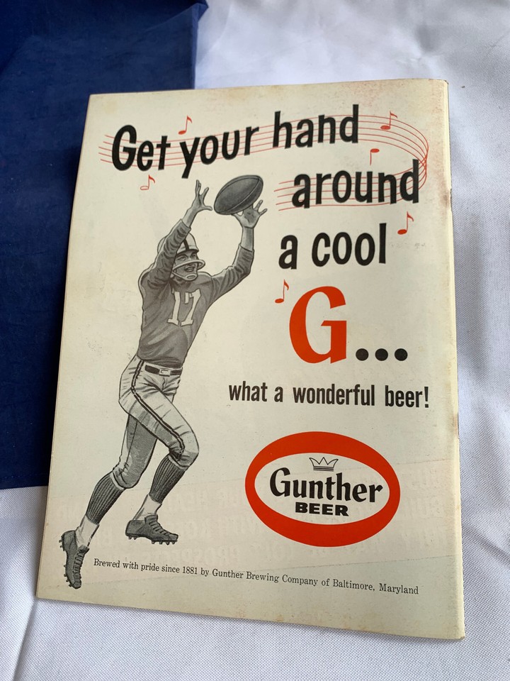 Vtg 1950's Baltimore Colts Program Magazine Book Lot National Football ...