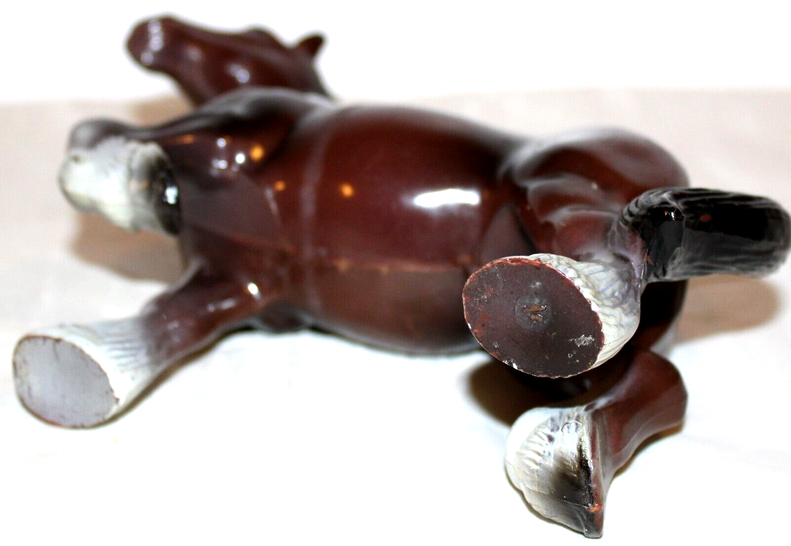 Vintage Budweiser Clydesdale Plastic Horse & 1 pc. of Tack Made in Hong ...