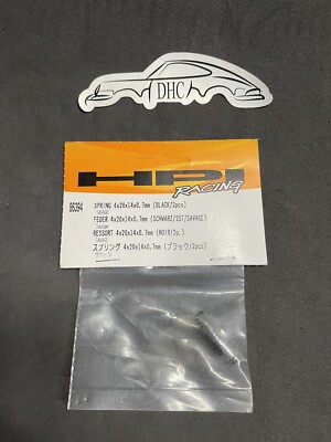 HPI Racing Vintage RC Car Part # 86394 Black Spring 4x20x14x0.7mm for ...