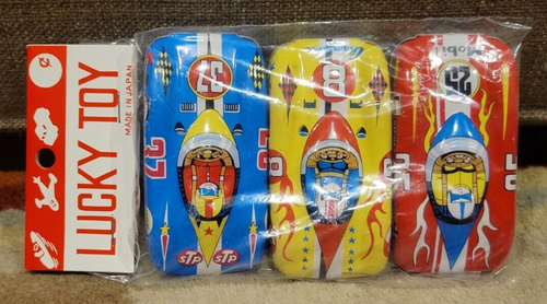 Vintage LUCKY TOY Tin Race Cars 3 in Original Package Made in Japan NOS ...