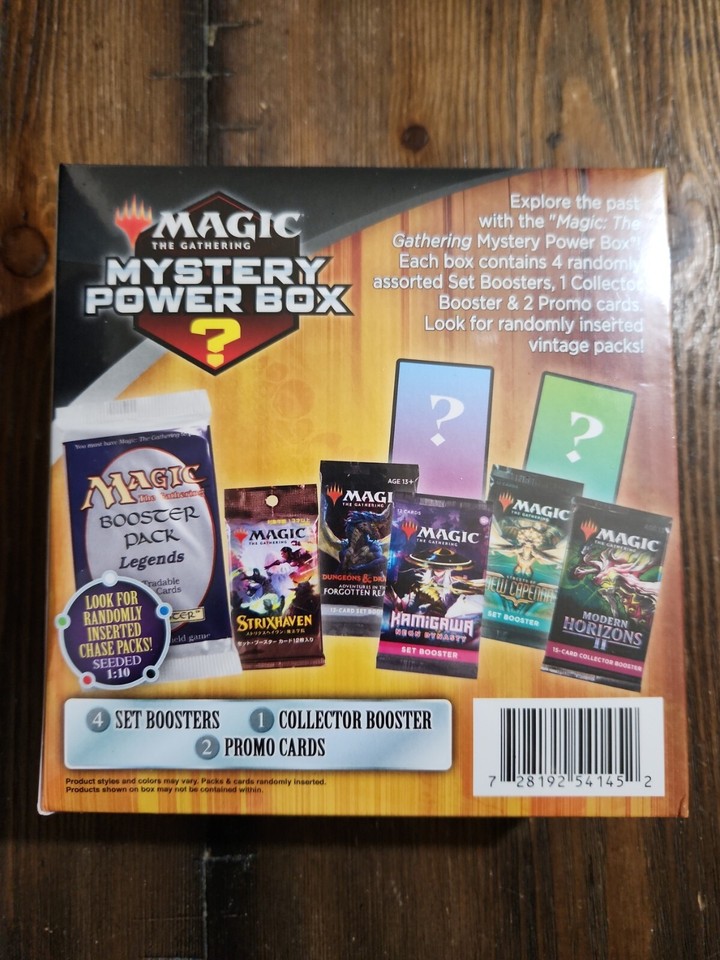 NEW! Magic MYSTERY POWER BOX 4 Booster Packs, 2 Promos, 1 Collector ...