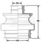CAPSautomotive Bellow driveshaft for Mercedes_Benz 1263500337 ...