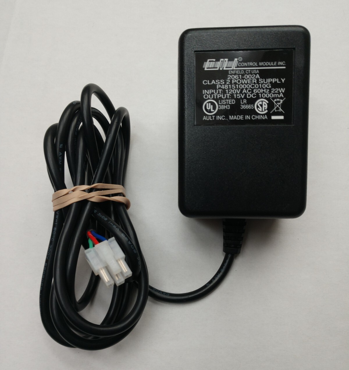 Control Module 2061-002A AC Power Adapter 15VDC 1000mA CMI 2000 Time ...