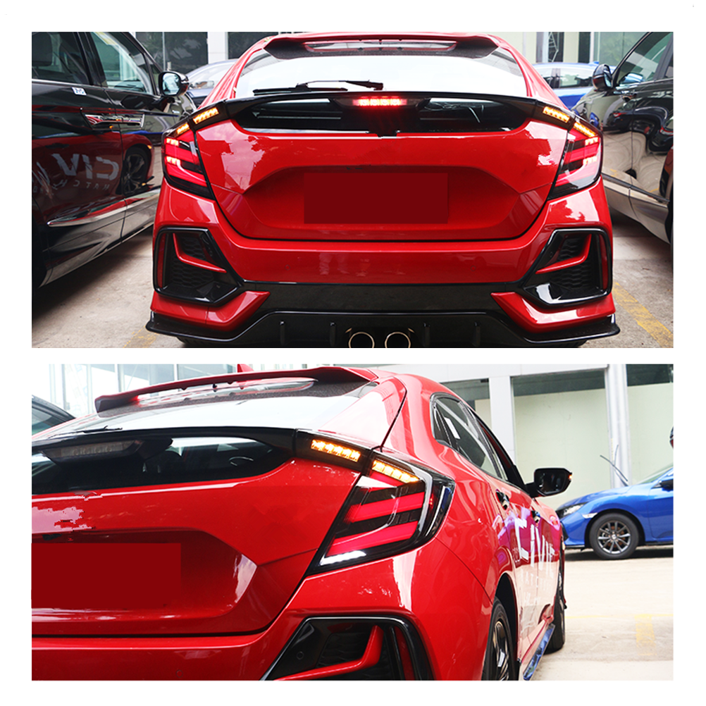 4PCS LED Tail Lights for 2016-2021 Honda Civic Hatchback/Type R Tail ...