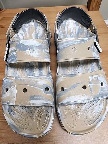 New Crocs Classic All Terrain Sandal Slide Men's 12 Marbled Chai/Multi ...