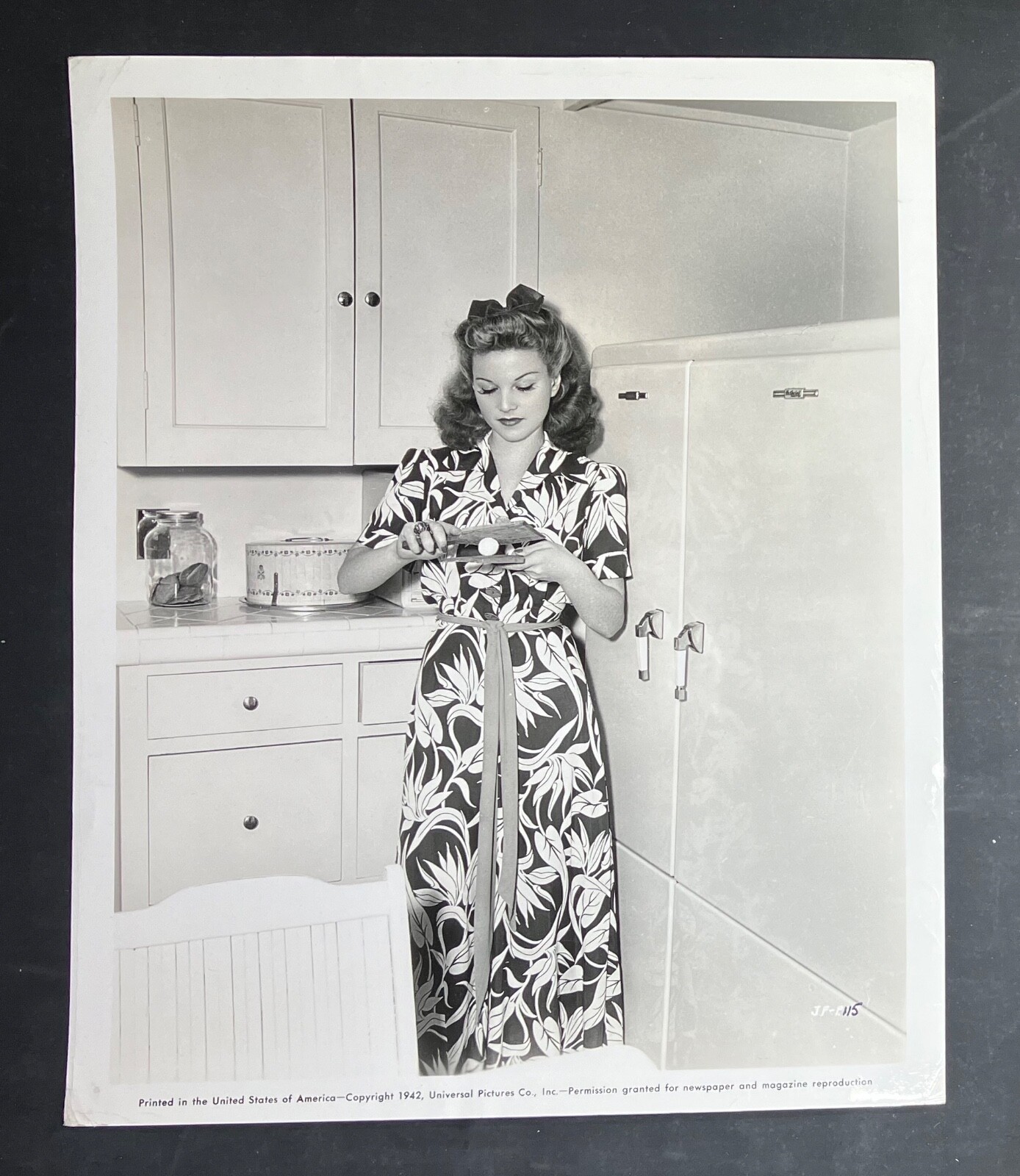vintage 1941 Jane Frazee in Kitchen B&W 8x10 Promo Photo cute Hollywood ...