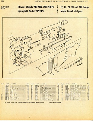 1968 Print Ad of Stevens 940 940Y 940D Springfield 947 947D Shotgun ...