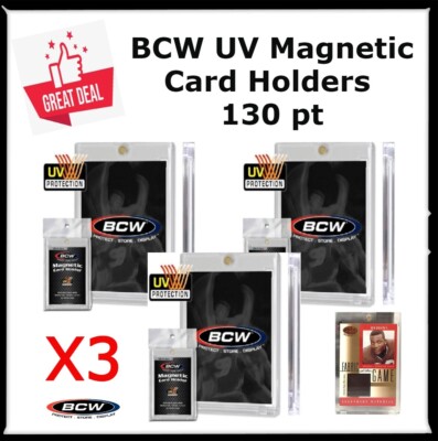 X3 BCW UV Magnetic Card Holder 130 pt For Standard Collections Safe ...