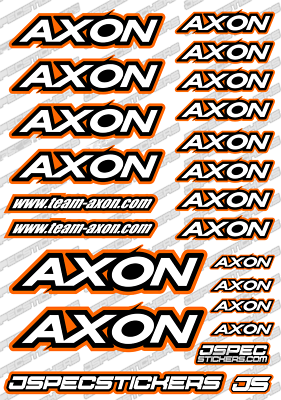 AXON RC STICKER DECAL SHEET JSPEC STICKERS SPUR GEAR PINION OPTION RC ...