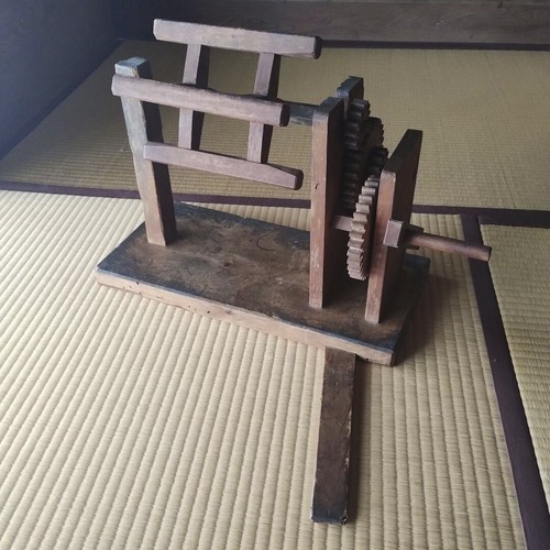 Japanese Antique Spinning Wheel Hand Crank Thread Winder Edo Meiji Wood ...