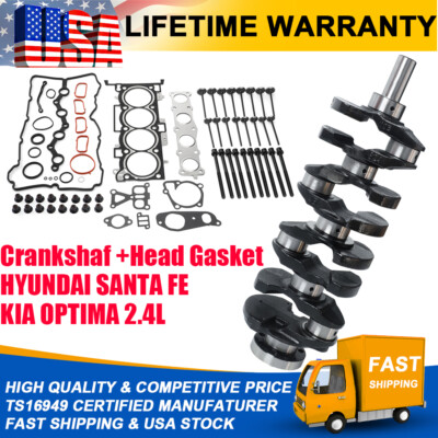 Crankshaft + Head Gasket Bolts Set For 2010-2015 Hyundai Sonata Kia ...
