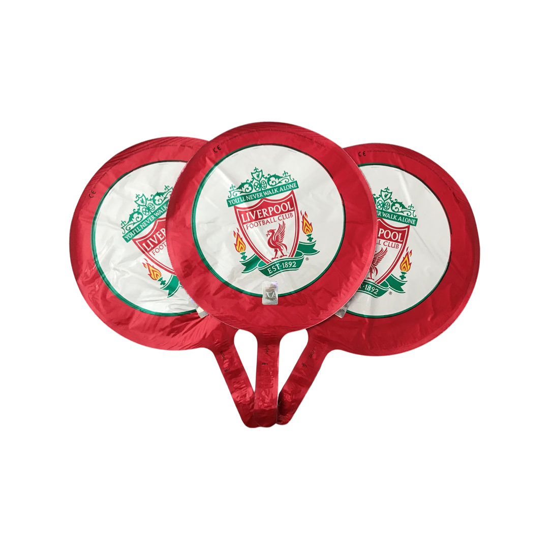 3 x 9'' Liverpool FC Football Club Round Foil Balloon Licensed Party ...