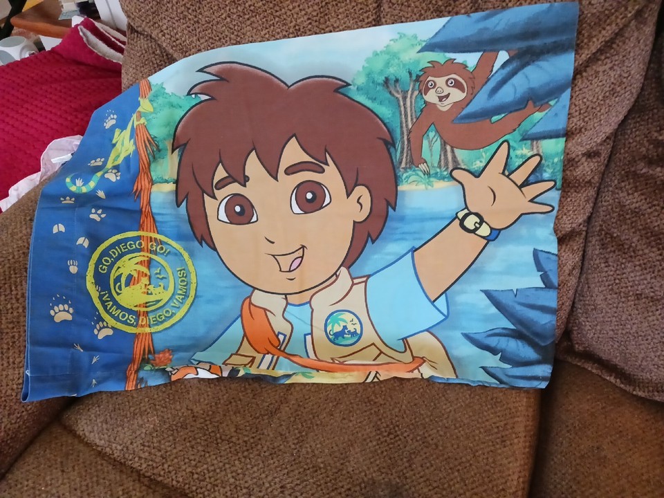 Go Diego Go Animal Rescuer Pillowcase Dora the Explorer Baby Jaguar and ...