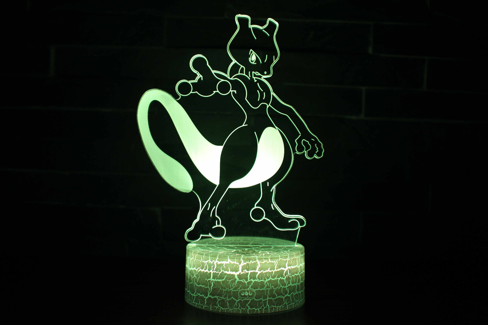 Touch Pokemongo Mewtwo LED Table Night 3D LED Lamp 16 Color Bedroom ...