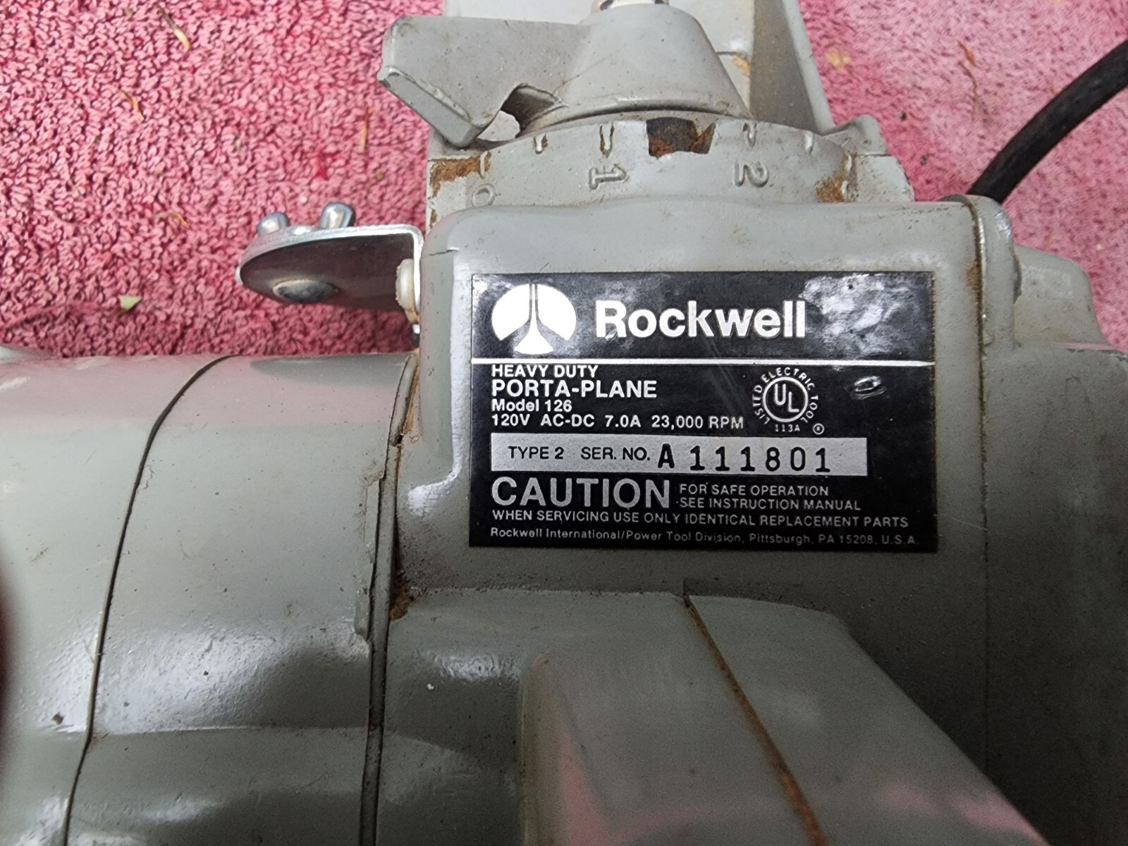 Rockwell 126 Porta-Plane Heavy Duty Door Planer w/Carbide Cutter | eBay
