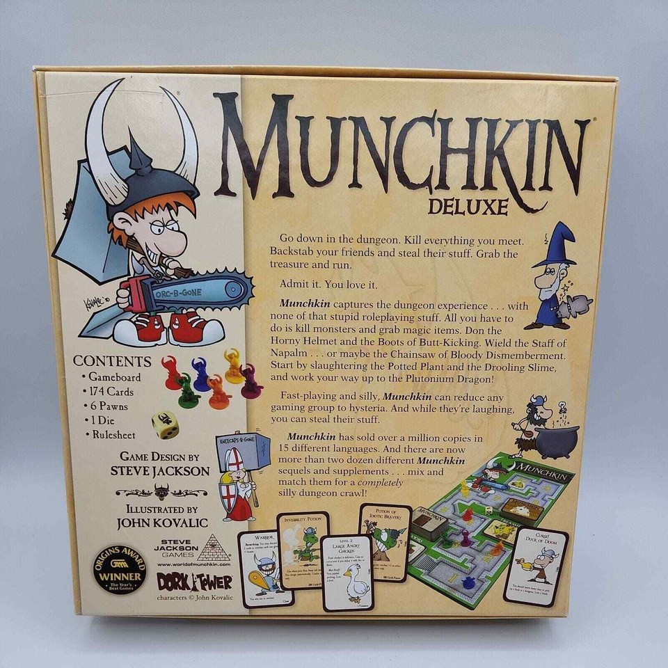 MUNCHKIN DELUXE FAMILY BOARD CARD GAME 3RD PRINTING COMPLETE MAGIC FANTASY HUMOR 837654320976 | eBay