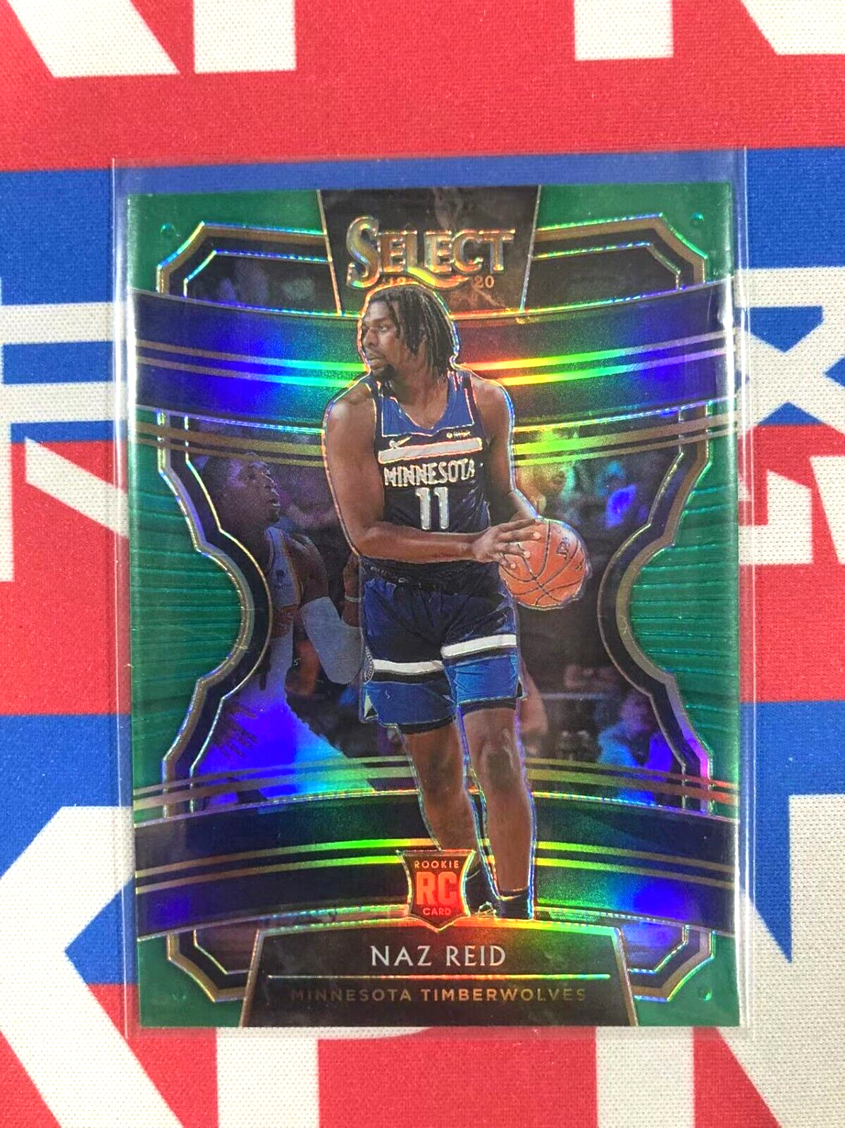 Naz Reid 2019-20 Panini Select Green Prizm Concourse Level 3/5 RC ...