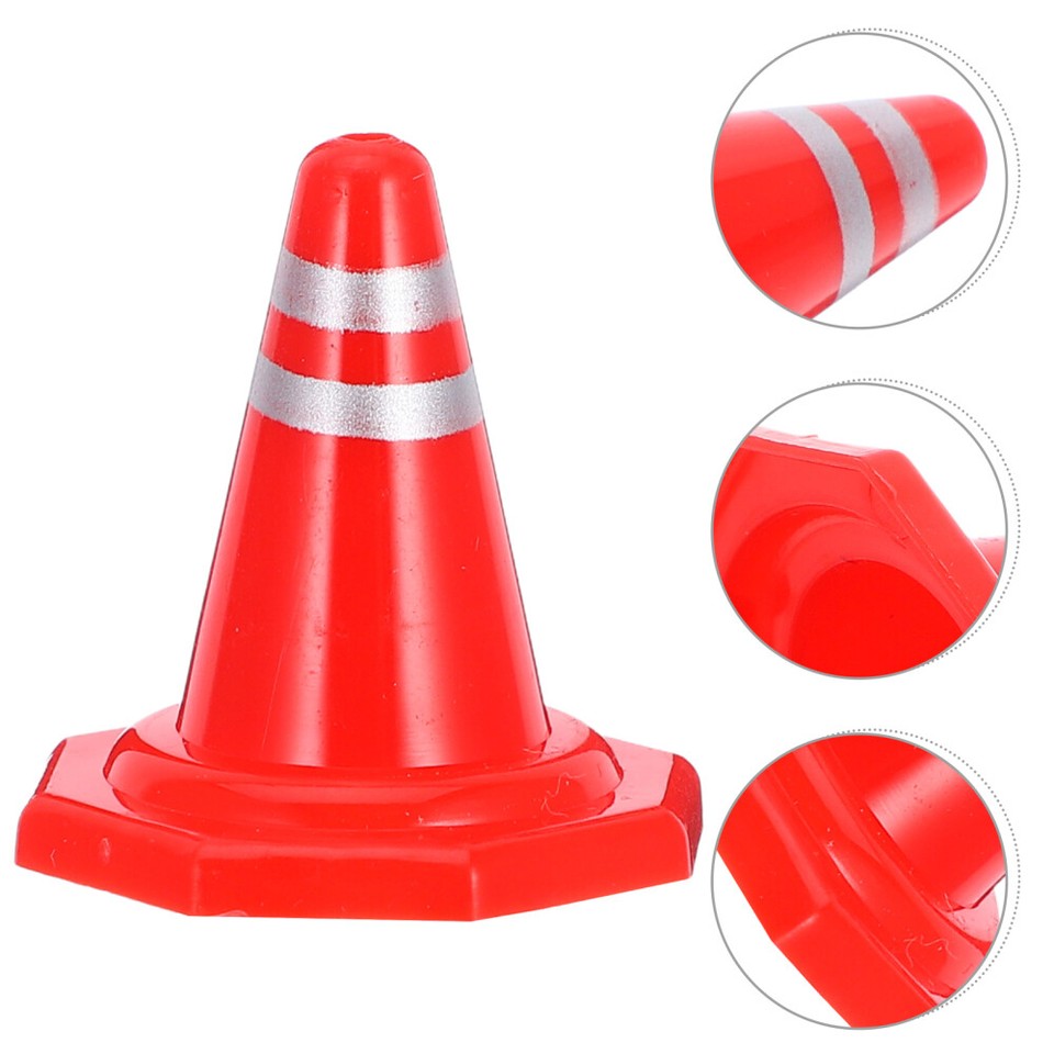 12pcs Plastic Roadblock Toy Engineering Road Cone Safety Cones Road ...