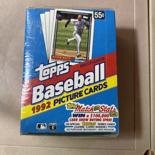 1992 TOPPS BASEBALL WAX BOX 36 Factory Sealed Packs From Open Case Find ...